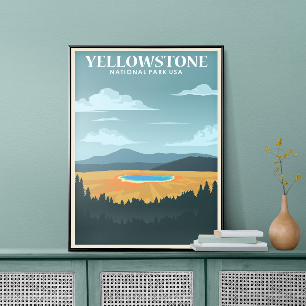 Yellowstone National Park USA Poster | Buy Posters & Art Prints at ...