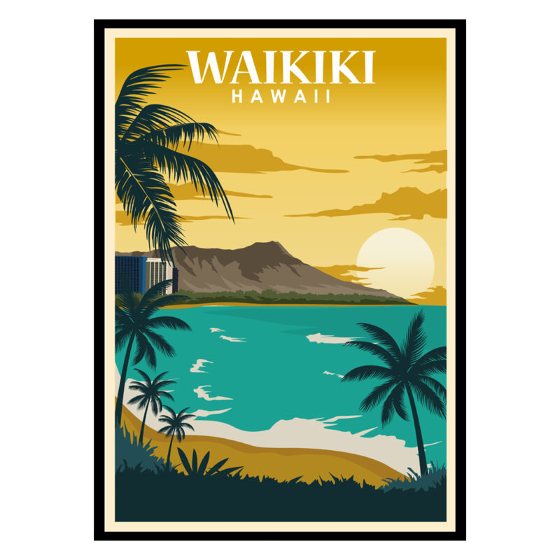 Waikiki Hawaii USA Poster | Buy Posters & Art Prints at Posternature.com