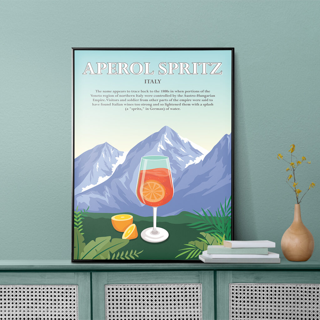 Aperol Spritz Cocktail Poster | Buy Posters & Art Prints at ...