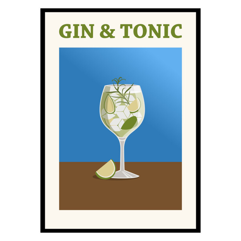 Gin Tonic Cocktail Poster | Buy Posters & Art Prints at Posternature.com