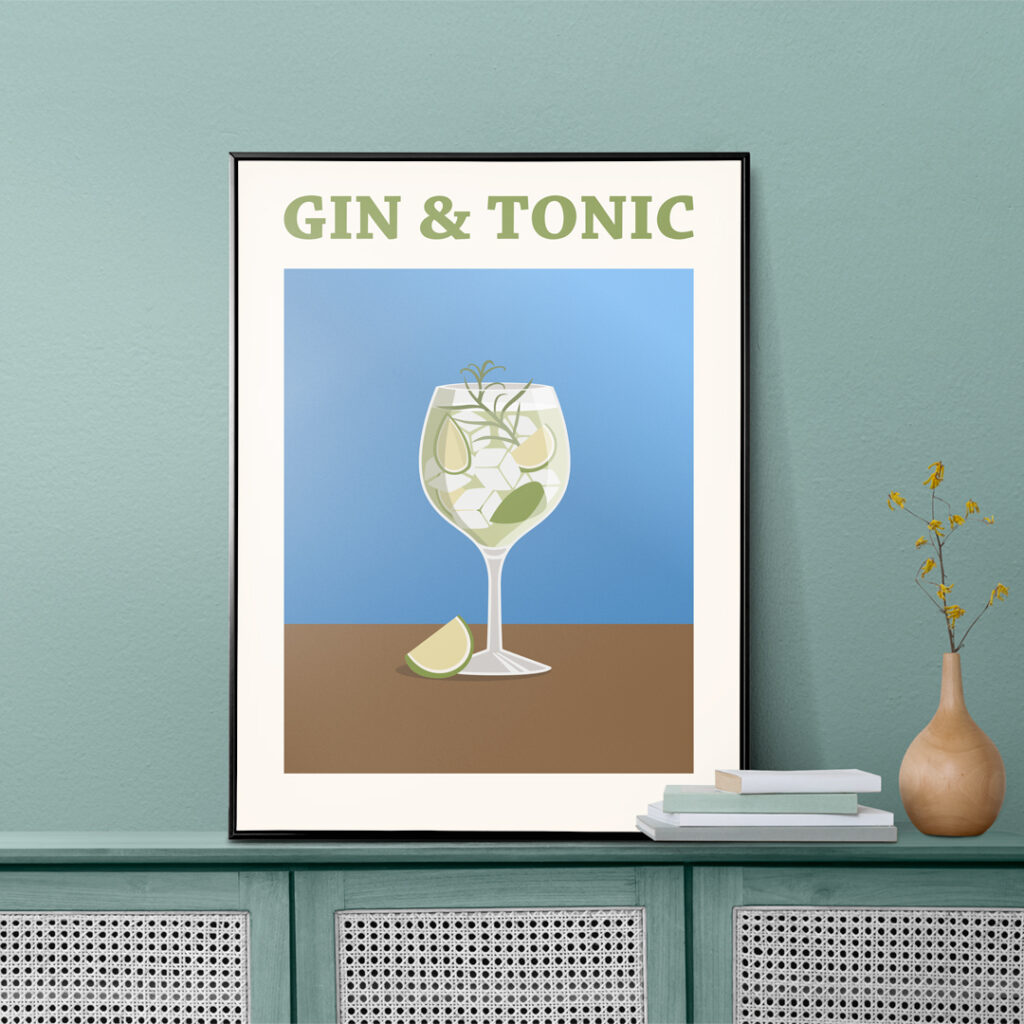 Gin Tonic Cocktail Poster | Poster Nature: Art Prints