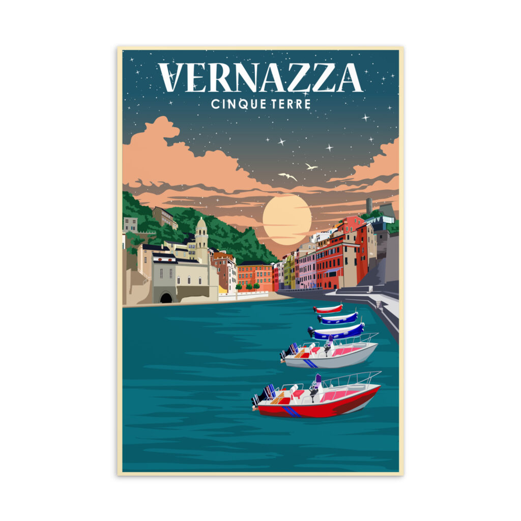Vernazza by Night Postcard | Buy Posters & Art Prints at Posternature.com