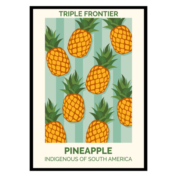 Pineapple Triple Frontier Fruit Poster | Buy Posters & Art Prints at ...