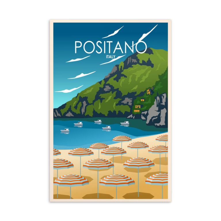 Positano Amalfi Coast Postcard | Buy Posters & Art Prints at ...