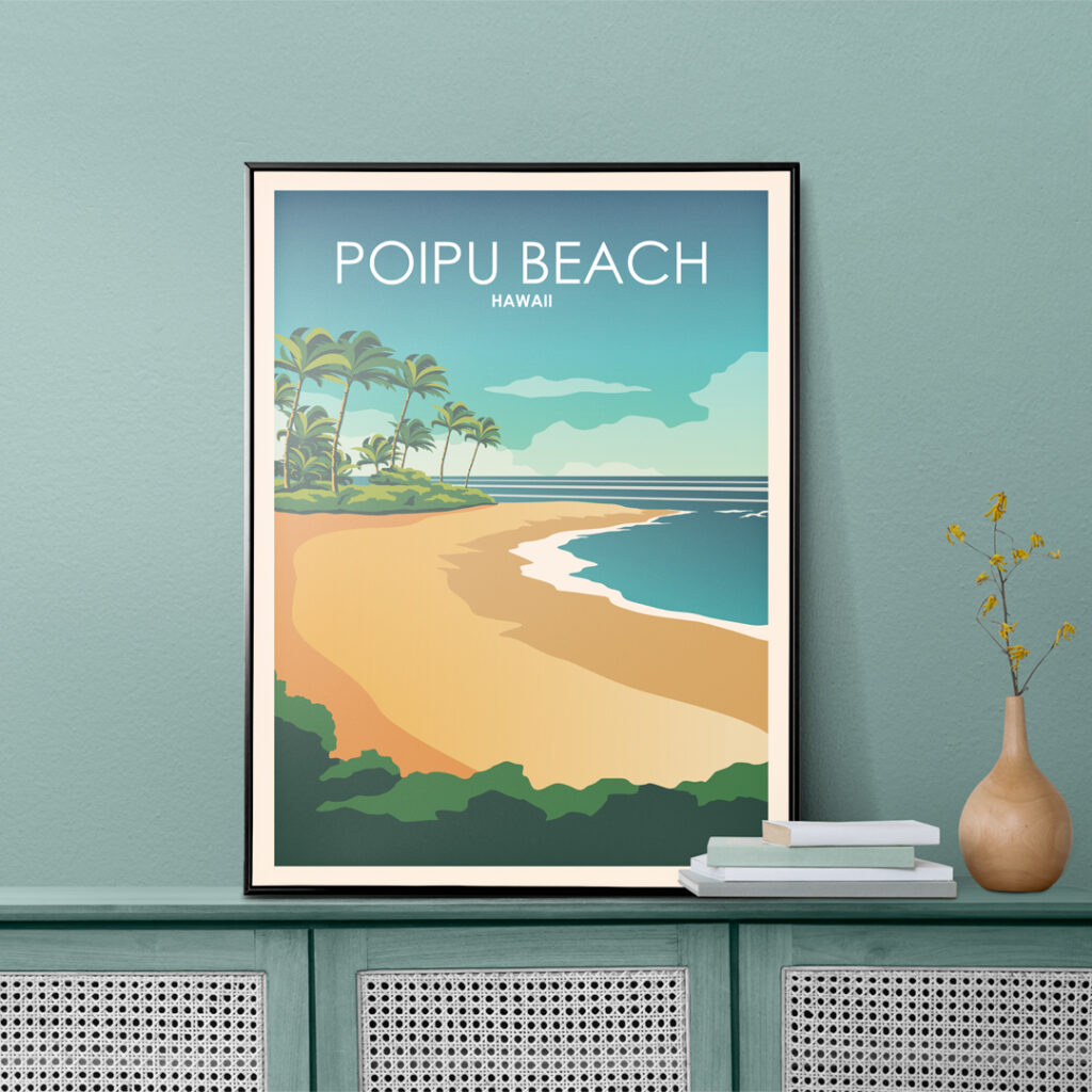 Poipu Beach Hawaii Poster | Poster Nature: Art Prints