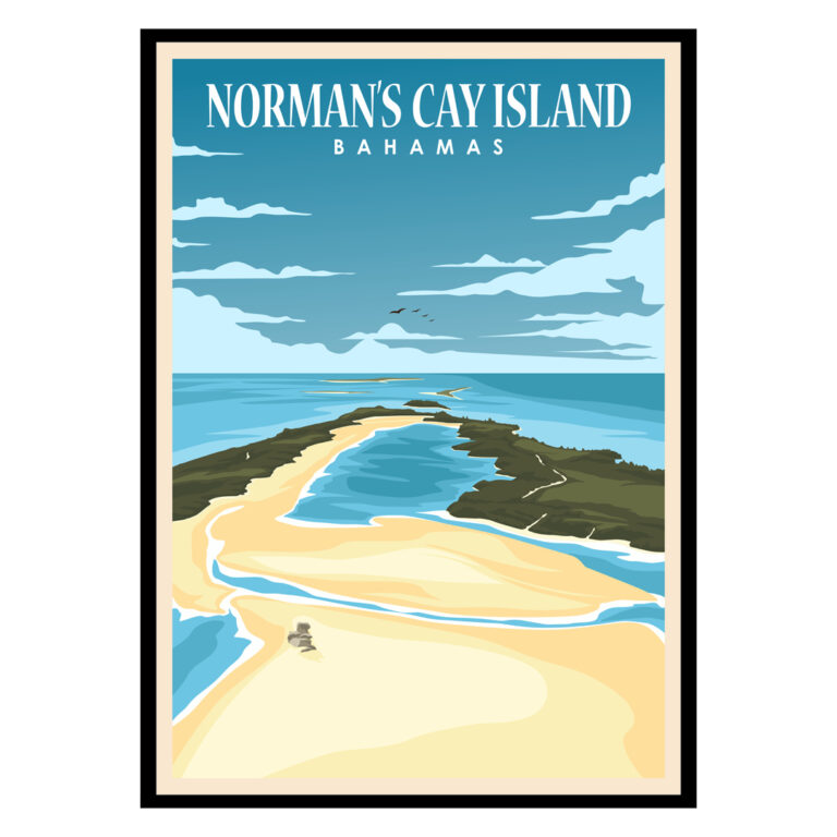 Norman's Cay Island Bahamas Poster | Poster Nature: Art Prints