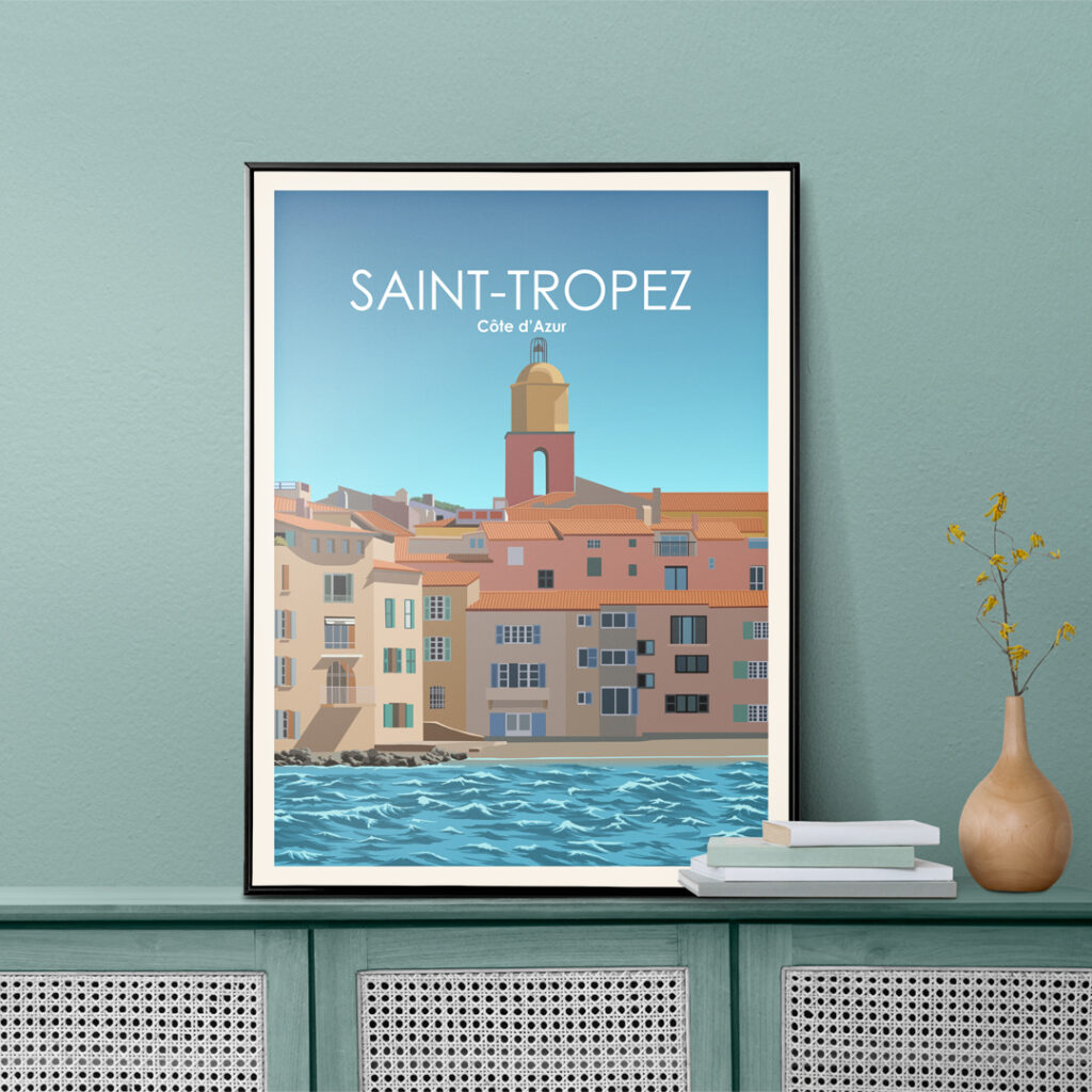 Saint-Tropez No2 Côte d’Azur Poster | Buy Posters & Art Prints at Posternature.com