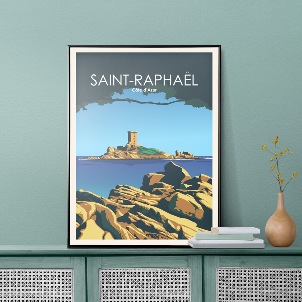 Saint-Raphaël Côte d'Azur Poster | Poster Nature: Art Prints